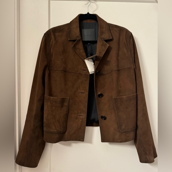 Massimo Dutti | Jackets & Coats | Short Suede Leather Jacket With ...